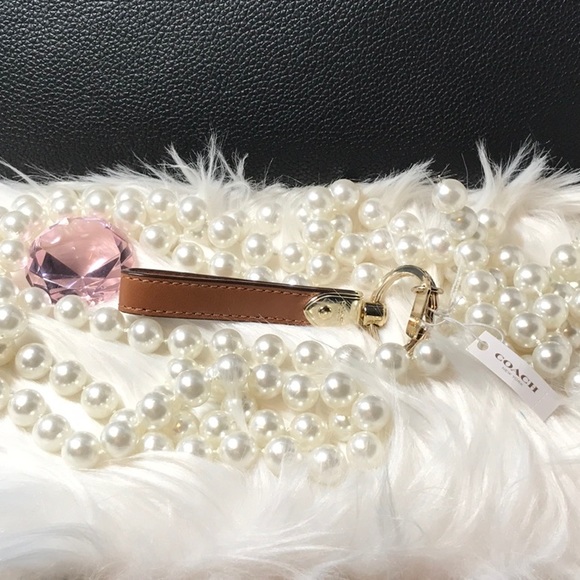 Coach | Accessories | Authentic Coach Brown Leather Keychain Strap Nwt ...